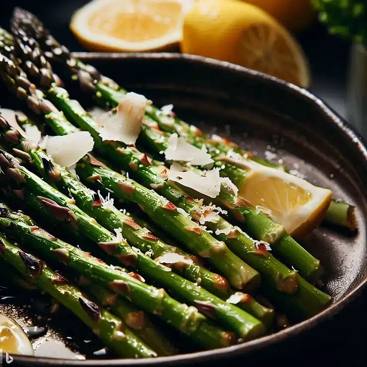 Opskrift på grillet asparges med citron og parmesan Opskriften.nu