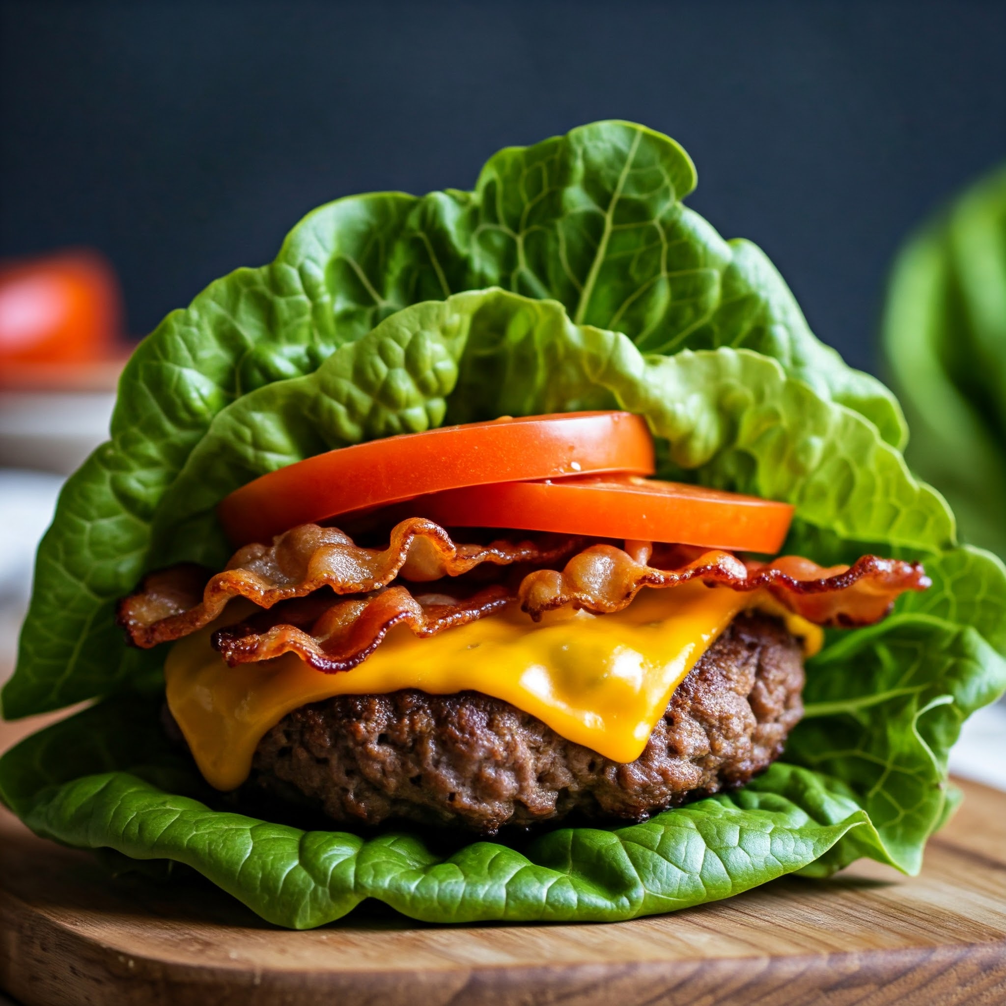 Cheeseburger uden brød med salatwraps Opskriften.nu